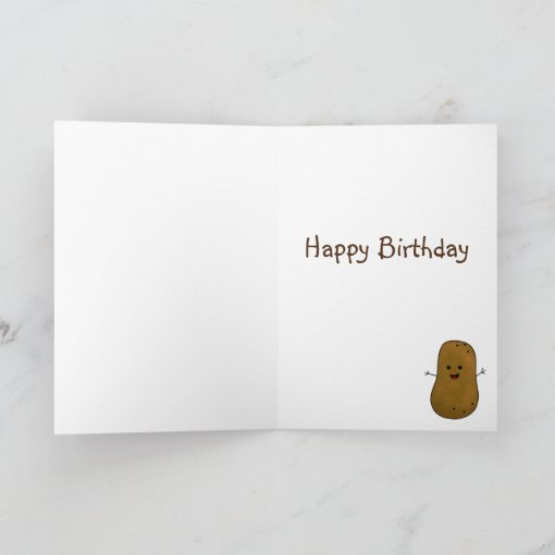 Happy Brown Funny Potatoes Card | Zazzle