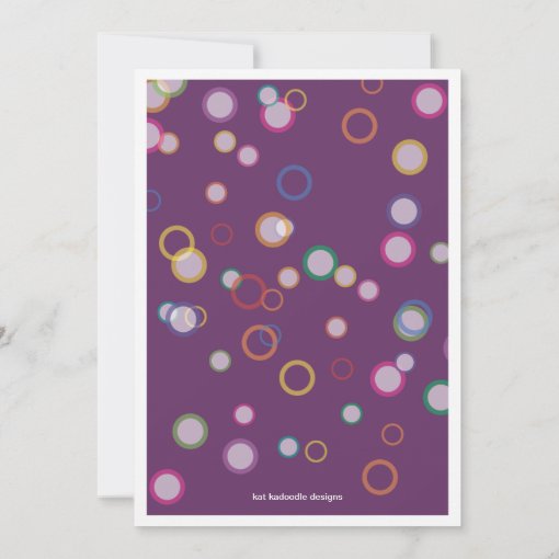 Happy Bubbles! Colorful Number Birthday Party Invitation | Zazzle