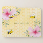 Happy bumble bees yellow honeycomb home office file folder | Zazzle