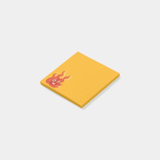 Happy Burning Fire Flame Character Post-it Notes | Zazzle