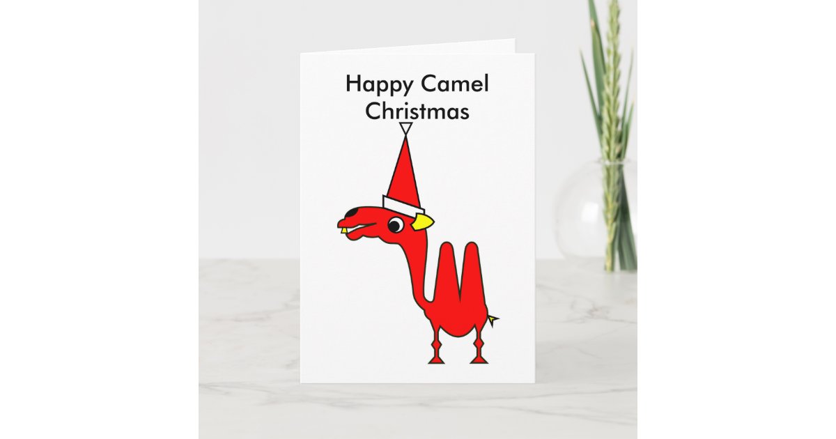 Happy Camel Christmas Holiday Card | Zazzle