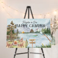 Happy Camper | Birthday Camping Welcome Foam Board | Zazzle