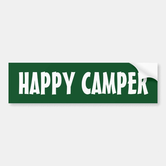 HAPPY CAMPER bumper sticker for car RV or trailer | Zazzle.com