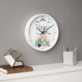 Happy Camper Cute Retro RV Wall Clock | Zazzle
