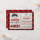 Happy Camper Lumberjack Flannel First Birthday Invitation | Zazzle