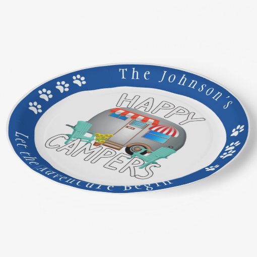 Happy Camper, Personalized Camping Plates | Zazzle