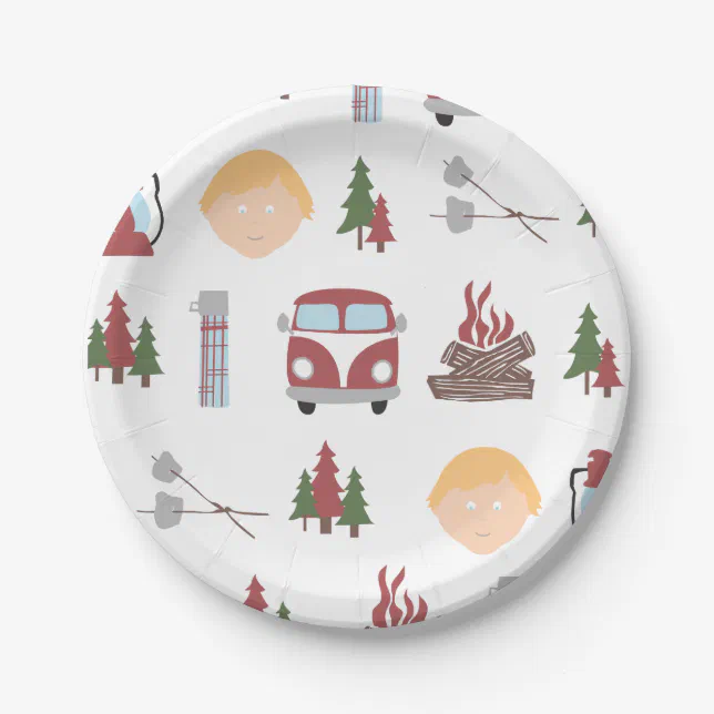 Happy Camper Plates | Zazzle