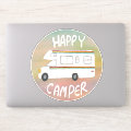 Happy Camper Rainbow RV Sunset Motorhome RVing Sticker | Zazzle