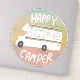 Happy Camper Rainbow RV Sunset Motorhome RVing Sticker | Zazzle