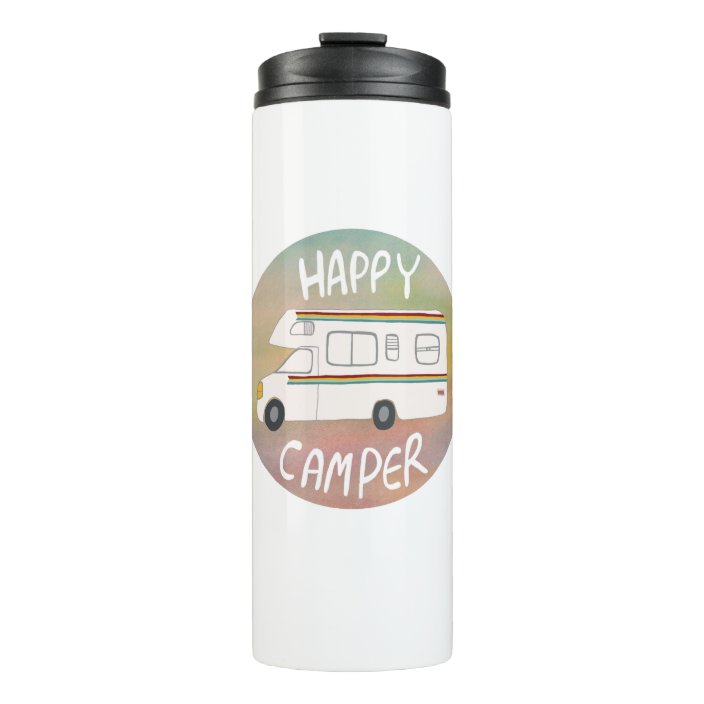 Happy Camper Rainbow RV Sunset Motorhome RVing Thermal Tumbler | Zazzle.com