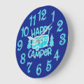 Happy Camper RV Camping Traveler Wall Clock | Zazzle