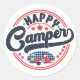 Happy Camper RV Classic Round Sticker | Zazzle