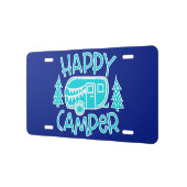 Happy Camper RV Life Travel Trailer Motorhome License Plate | Zazzle
