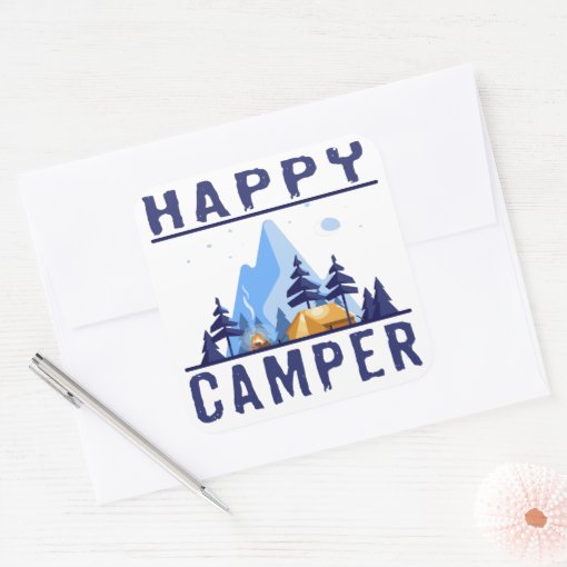 Happy Camper Stickers | Zazzle