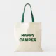 HAPPY CAMPER tote bag for camping and RVing trips | Zazzle