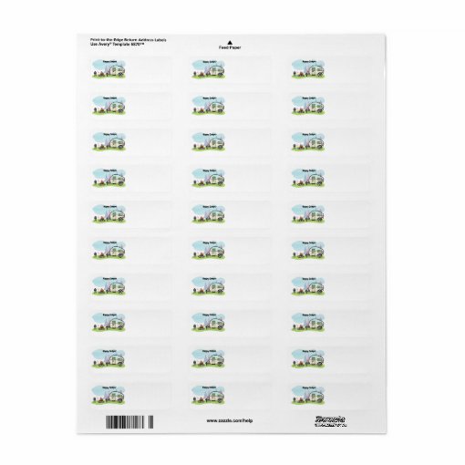 Happy Camper Trailer Label | Zazzle