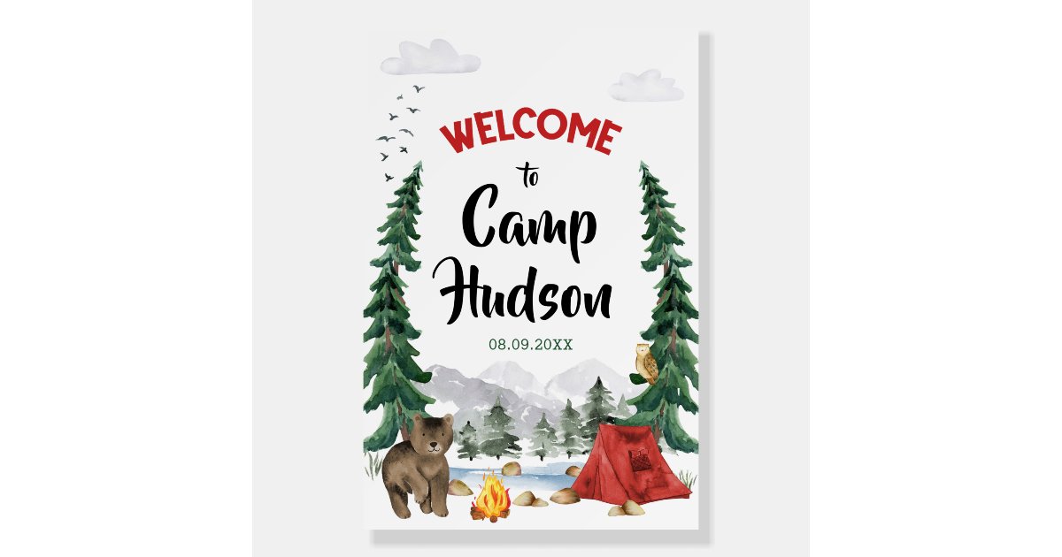 Happy Camper Welcome sign | Zazzle