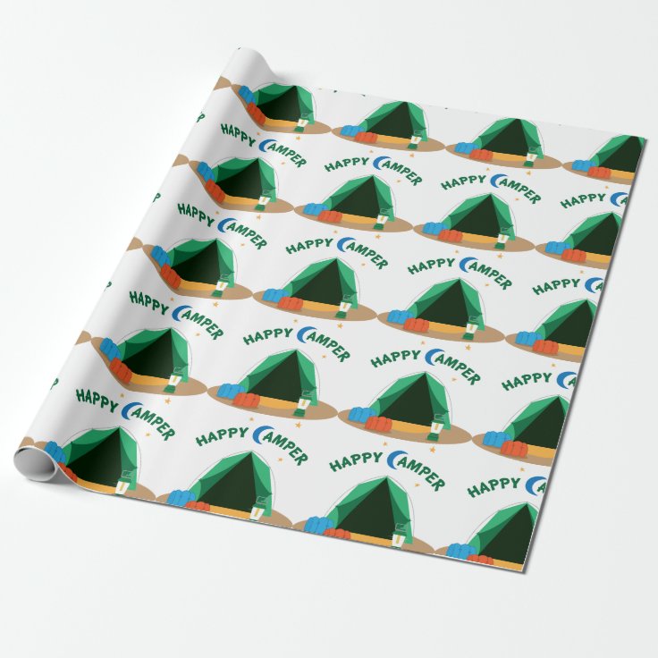 Happy Camper Wrapping Paper | Zazzle