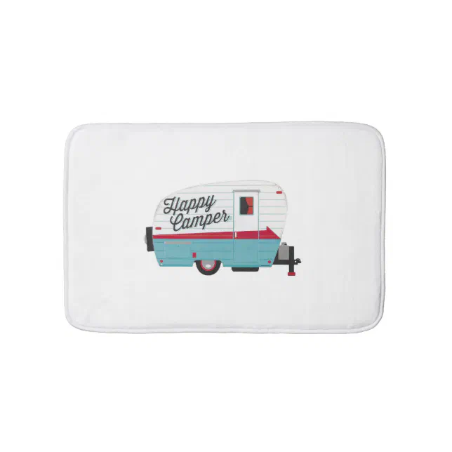 ***HAPPY CAMPER'S*** BATHROOM MAT | Zazzle
