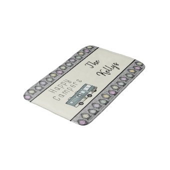 Happy Campers Personalized RV Bath Mat | Zazzle