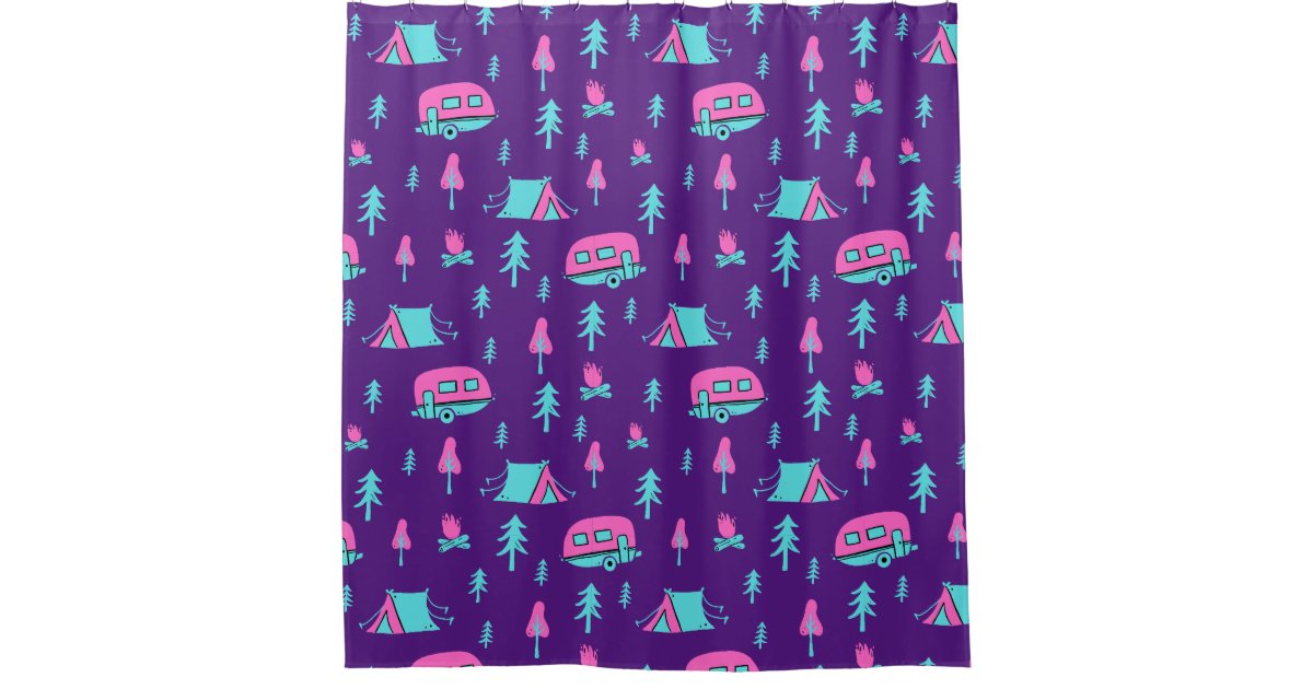 Happy Campers RV and Camping Shower Curtain | Zazzle