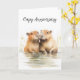 Happy Capy Anniversary Capabara Love Card | Zazzle