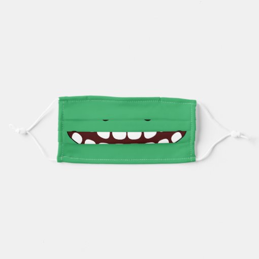 Happy Cartoon Face Smile | Custom Color Dinosaur Adult Cloth Face Mask ...