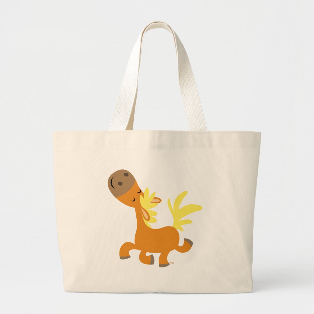 Happy Cartoon Pony Bag | Zazzle