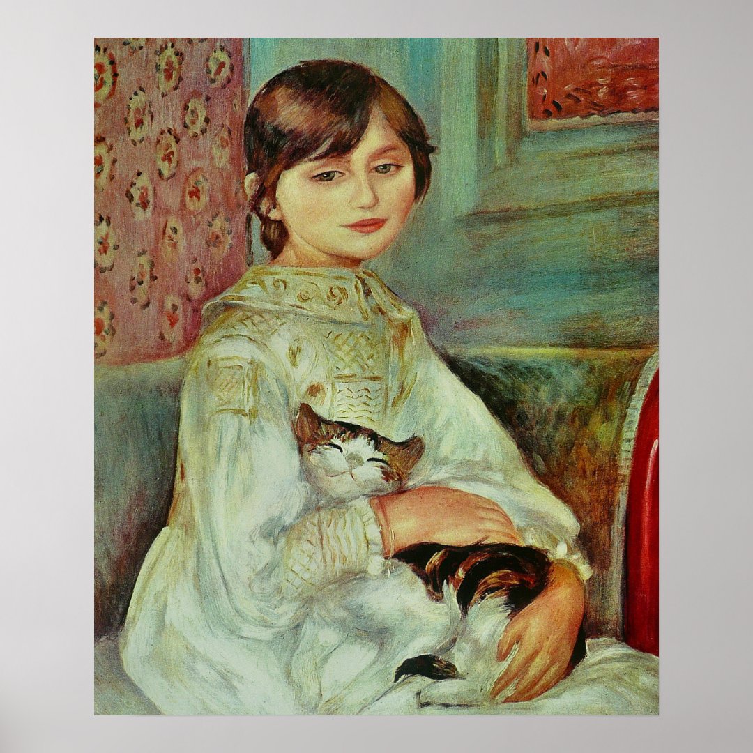 Happy Cat by Renoir Poster | Zazzle