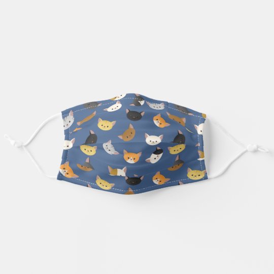 Happy Cats Adult Cloth Face Mask | Zazzle.com