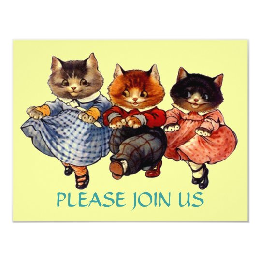 Happy Cats Line Dancing Dance Party Invitation | Zazzle.com