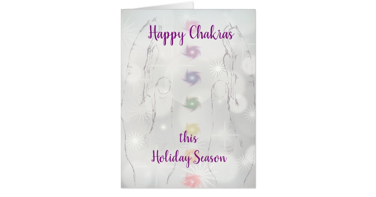 Happy Chakras Holiday Christmas Card | Zazzle