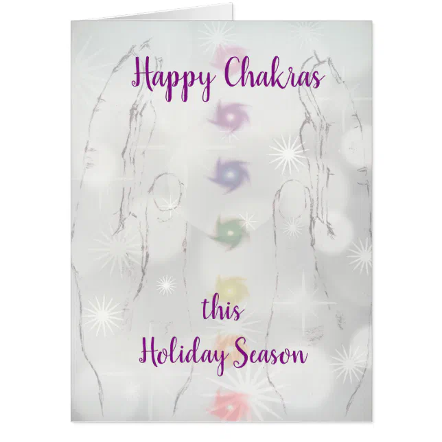 Happy Chakras Holiday Christmas Card | Zazzle