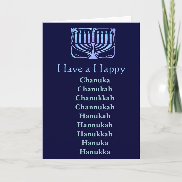 Happy Chanuka Holiday Card | Zazzle