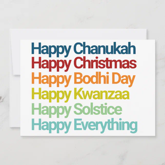 Happy Chanukah Christmas Holiday Everything Invitation | Zazzle