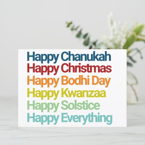 Happy Chanukah Christmas Holiday Everything Invitation | Zazzle