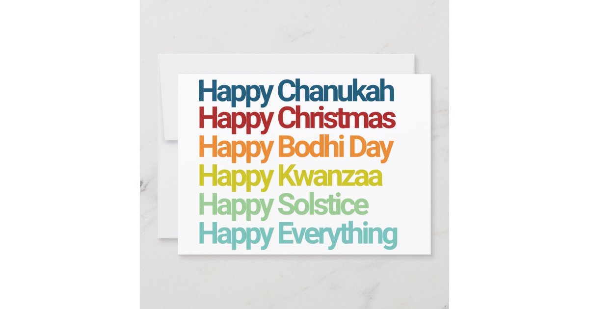 Happy Chanukah Christmas Holiday Everything Invitation | Zazzle