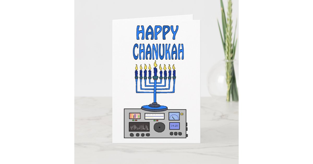 Happy Chanukah Ham Radio Greeting Card | Zazzle