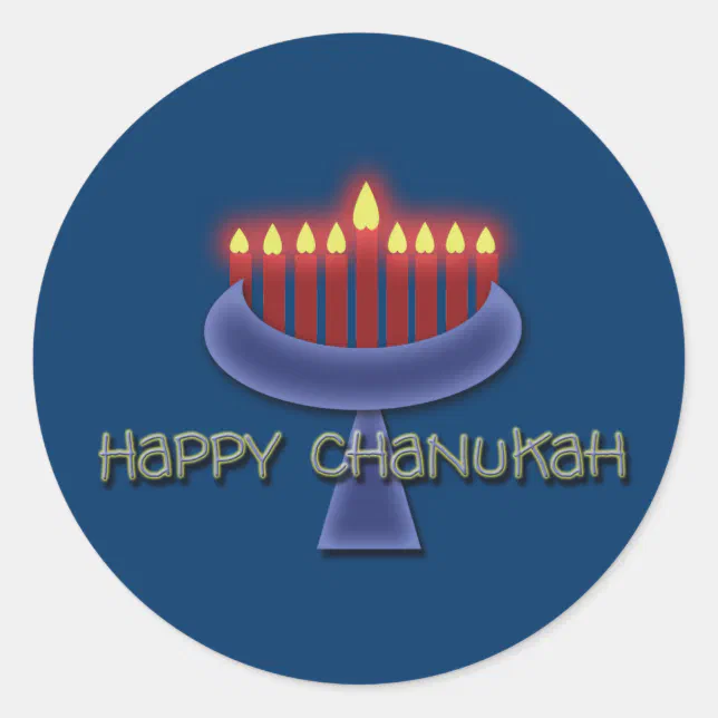 Happy Chanukah stickers | Zazzle