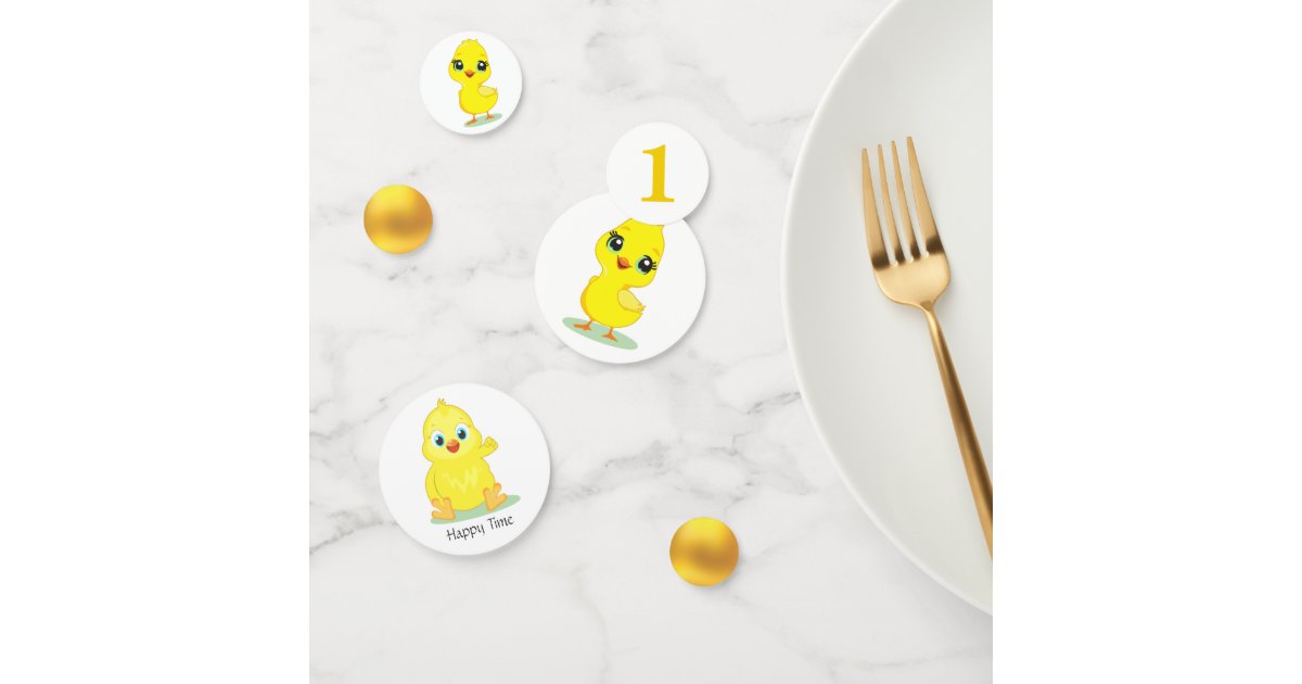 Happy Chick Table Confetti | Zazzle