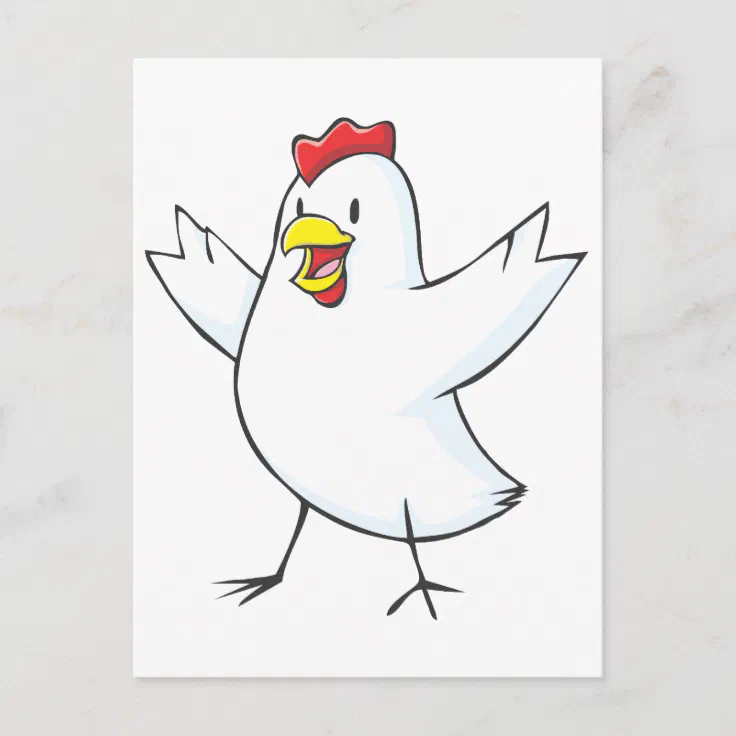 Happy Chicken Hen Cartoon Postcard | Zazzle