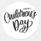 Happy Children's Day Classic Round Sticker | Zazzle