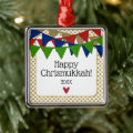 Happy Chrismukkah Christmas and Hanukkah Metal Ornament | Zazzle