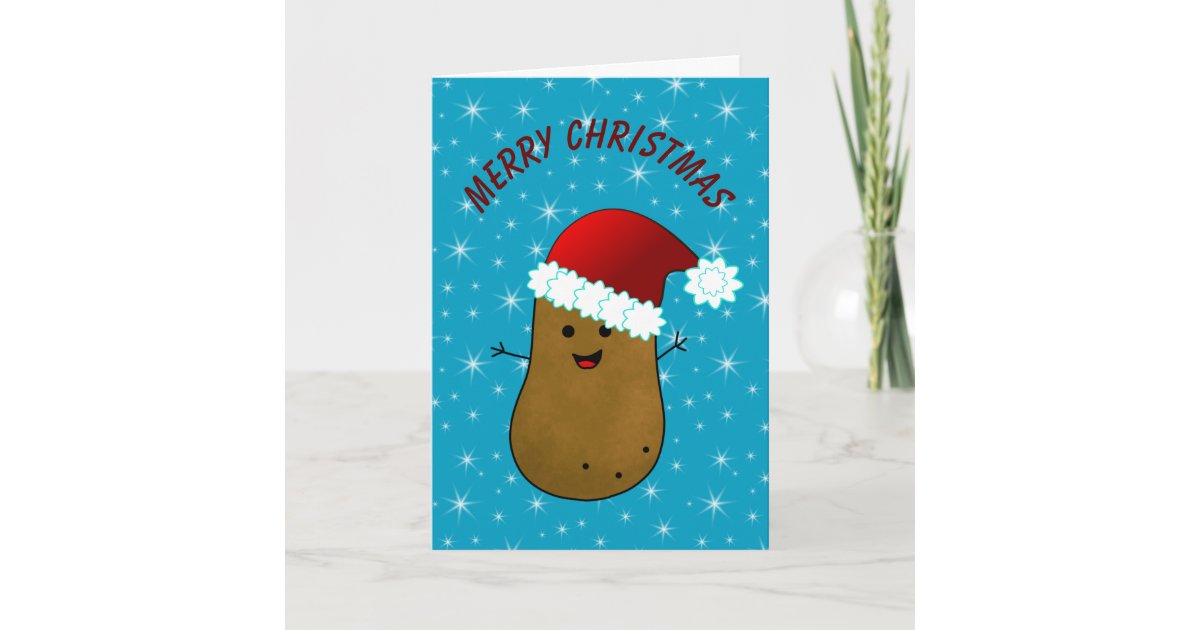 Happy Christmas Potato Holiday Card | Zazzle