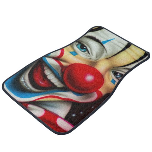Happy Circus Clown Face Car Floor Mat | Zazzle