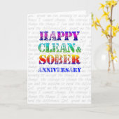 Happy Clean & Sober Anniversary Card | Zazzle