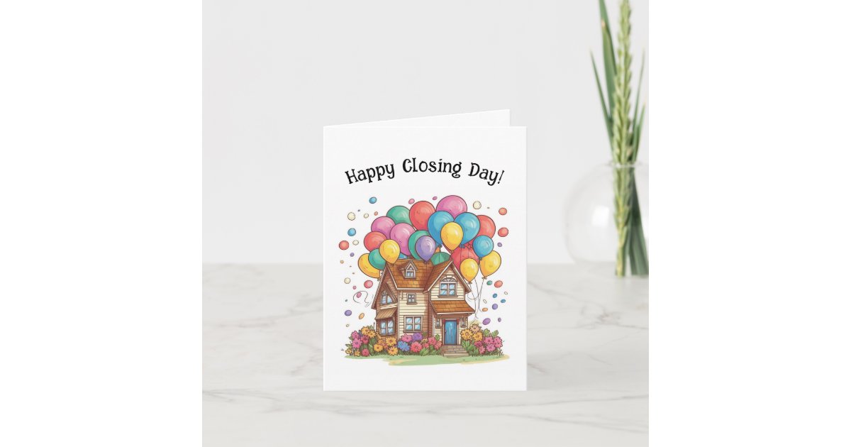 Happy Closing Day Real Estate New Home Note Card | Zazzle