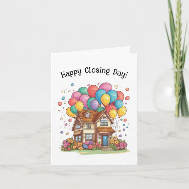 Happy Closing Day Real Estate New Home Note Card | Zazzle