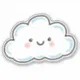 Happy Cloud Sticker | Zazzle