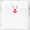 Happy Clown Face Classic Round Sticker | Zazzle
